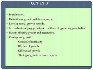 Growth spurts - orthodontics | PDF
