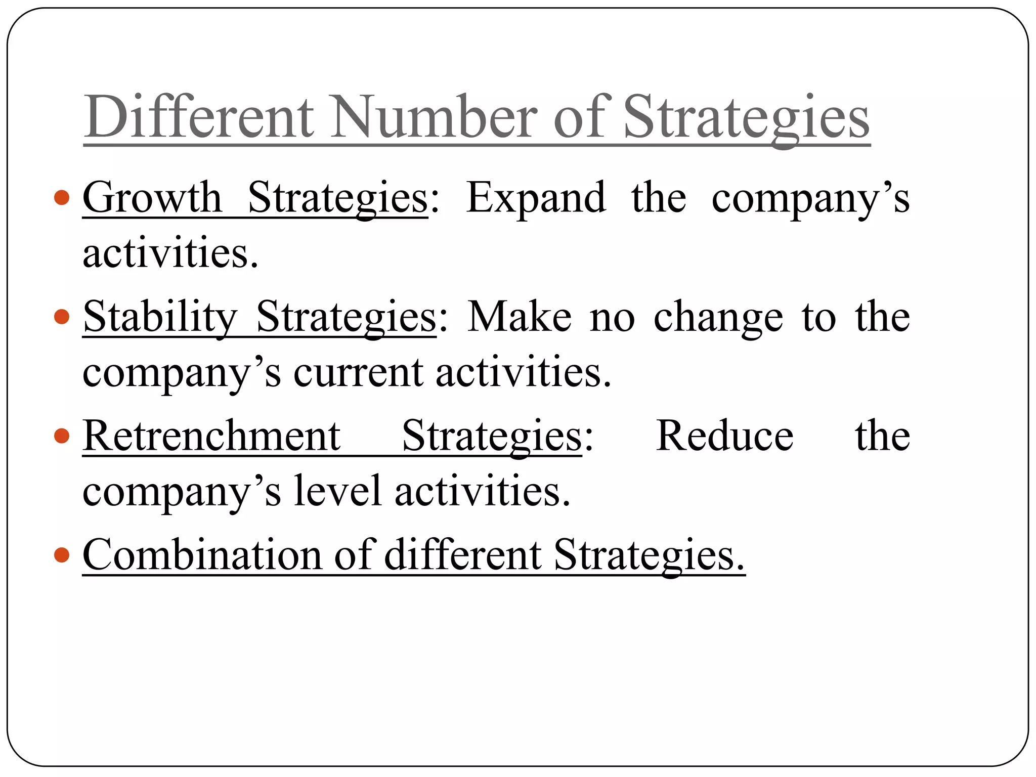 Growth strategies | PPTX | Business | Business and Finance