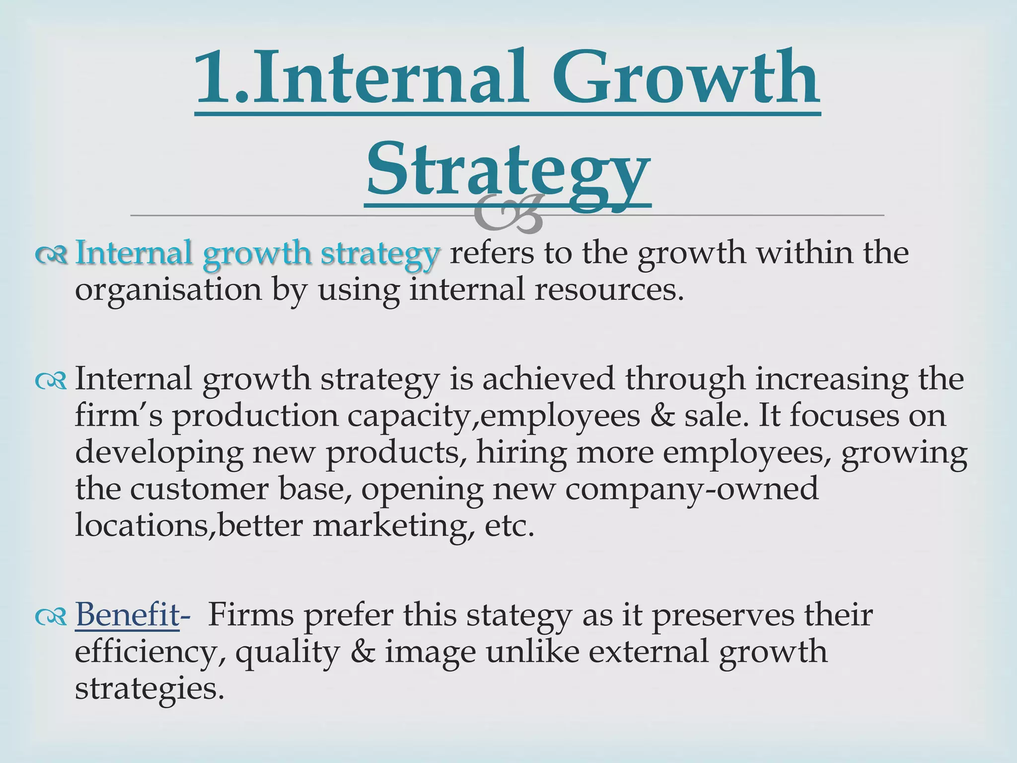 Growth strategies in Strategic Management | PPTX