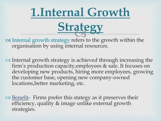 Growth strategies in Strategic Management | PPTX