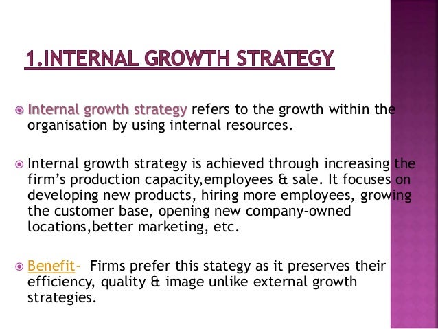 Growth strategies in Strategic Management