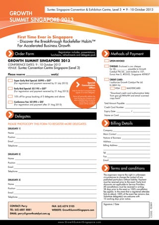 Growth Summit Singapore 2013 brochure | PDF