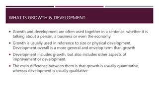 Growth vs development in Indian perspective | PPT