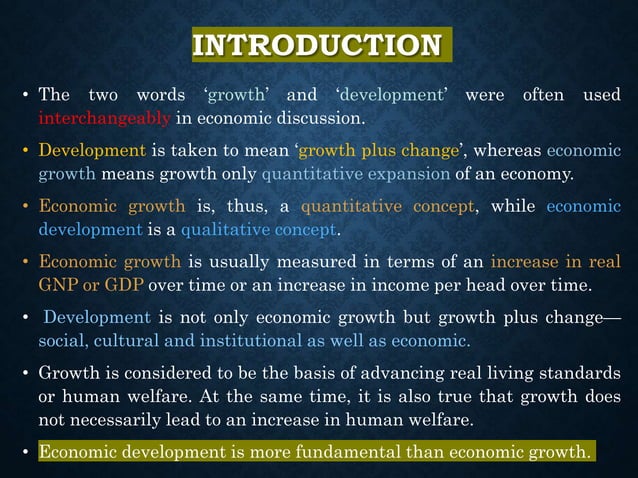 Growth vs Development by Salman Anjum | PPT
