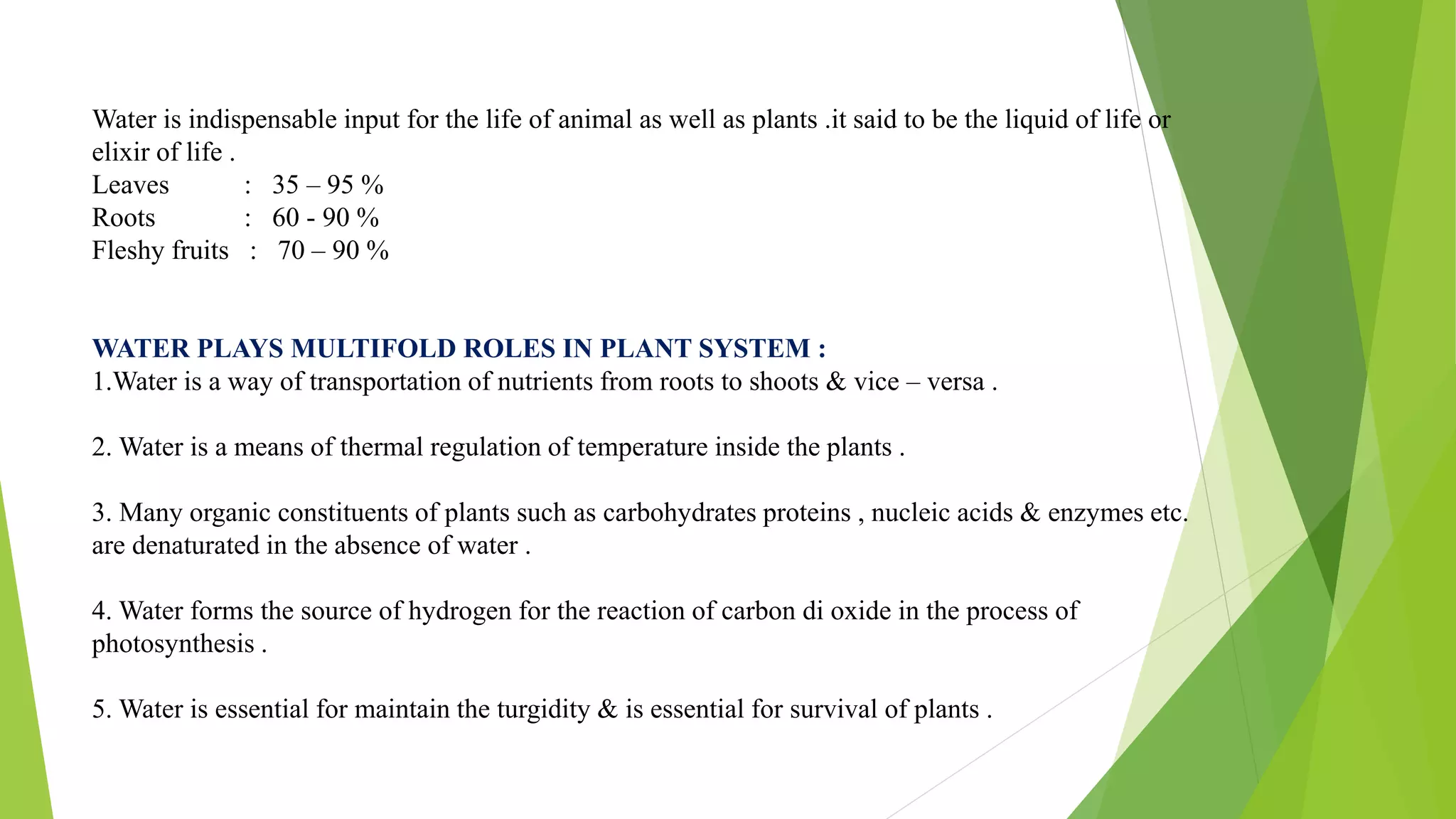 Physiology of water relations | PPTX