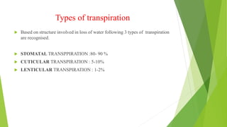 Physiology of water relations | PPTX