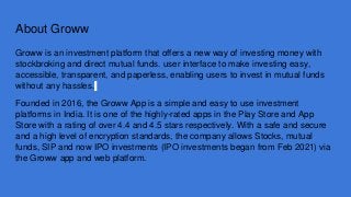 Groww Demat Account - Opening Charges, Process and Review | PPTX