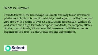 Groww Review: Brokerage Charges, Margin, Trading & Demat Account | PPTX