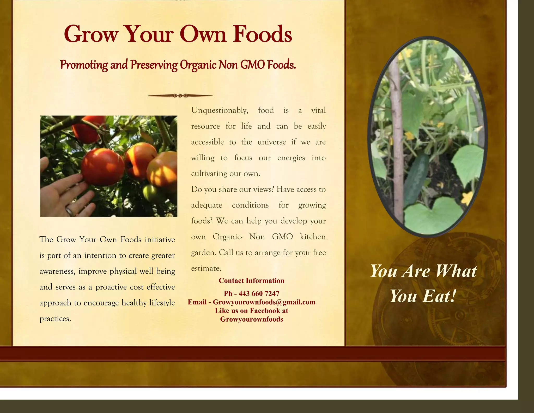 Grow your own foods flyer | DOCX