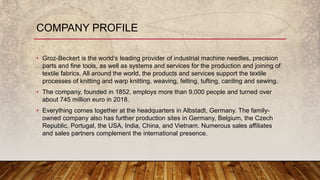 Groz beckert (company profile) | PPTX