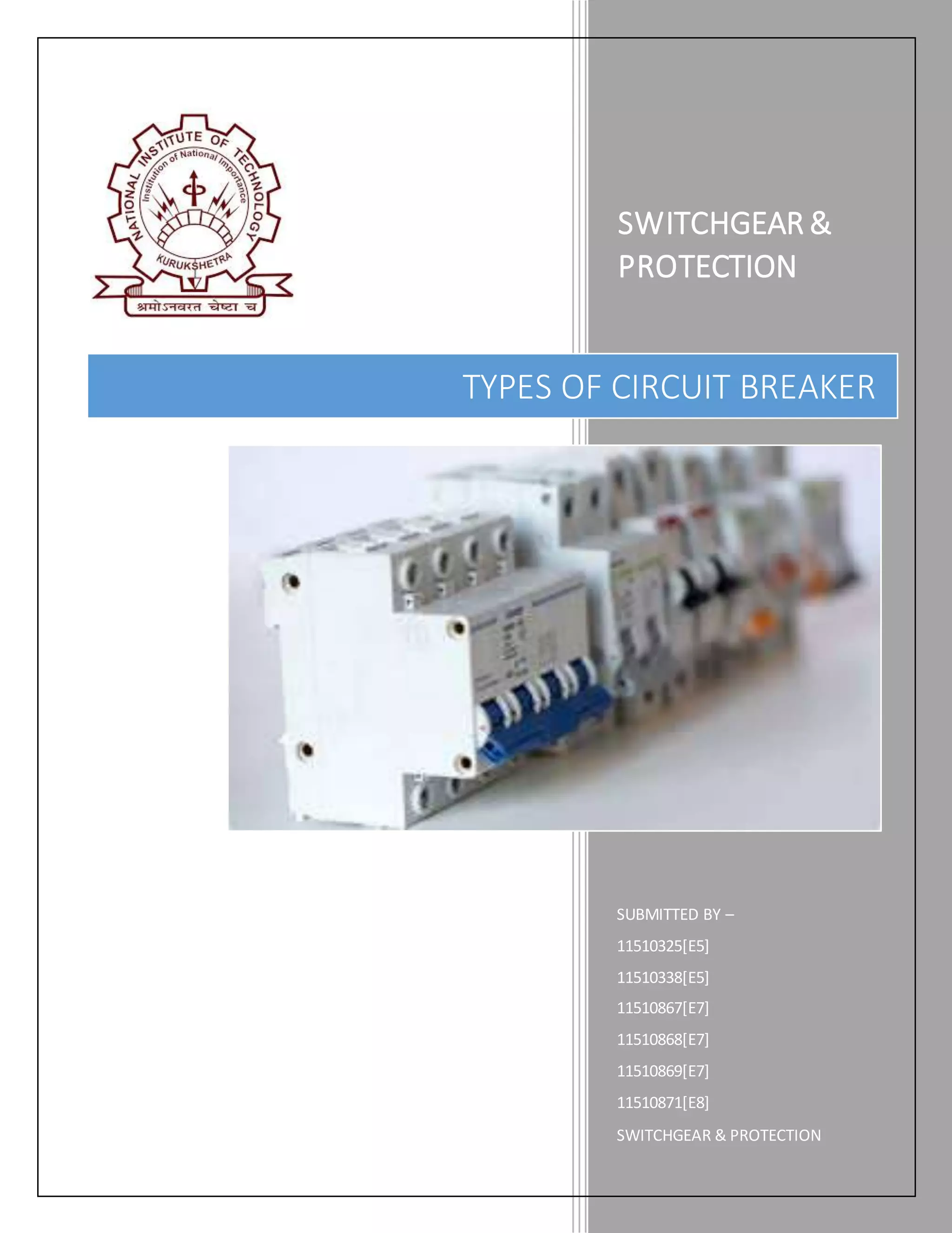 Circuit Breaker and its types | DOCX