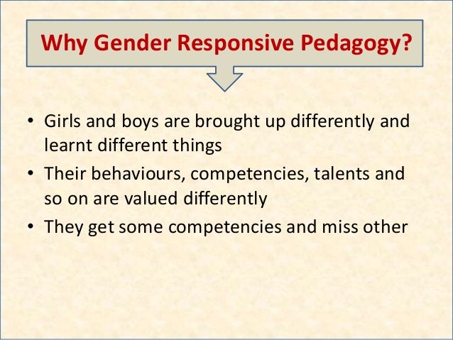 Gender Responsive Pedagogy