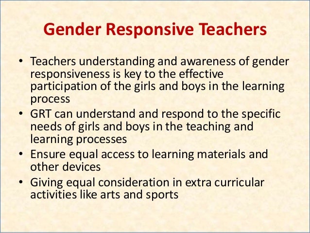GENDER RESPONSIVE PEDAGOGY