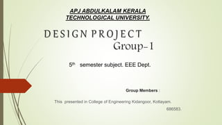 Design Project, kerala technological university - KTU | PPTX