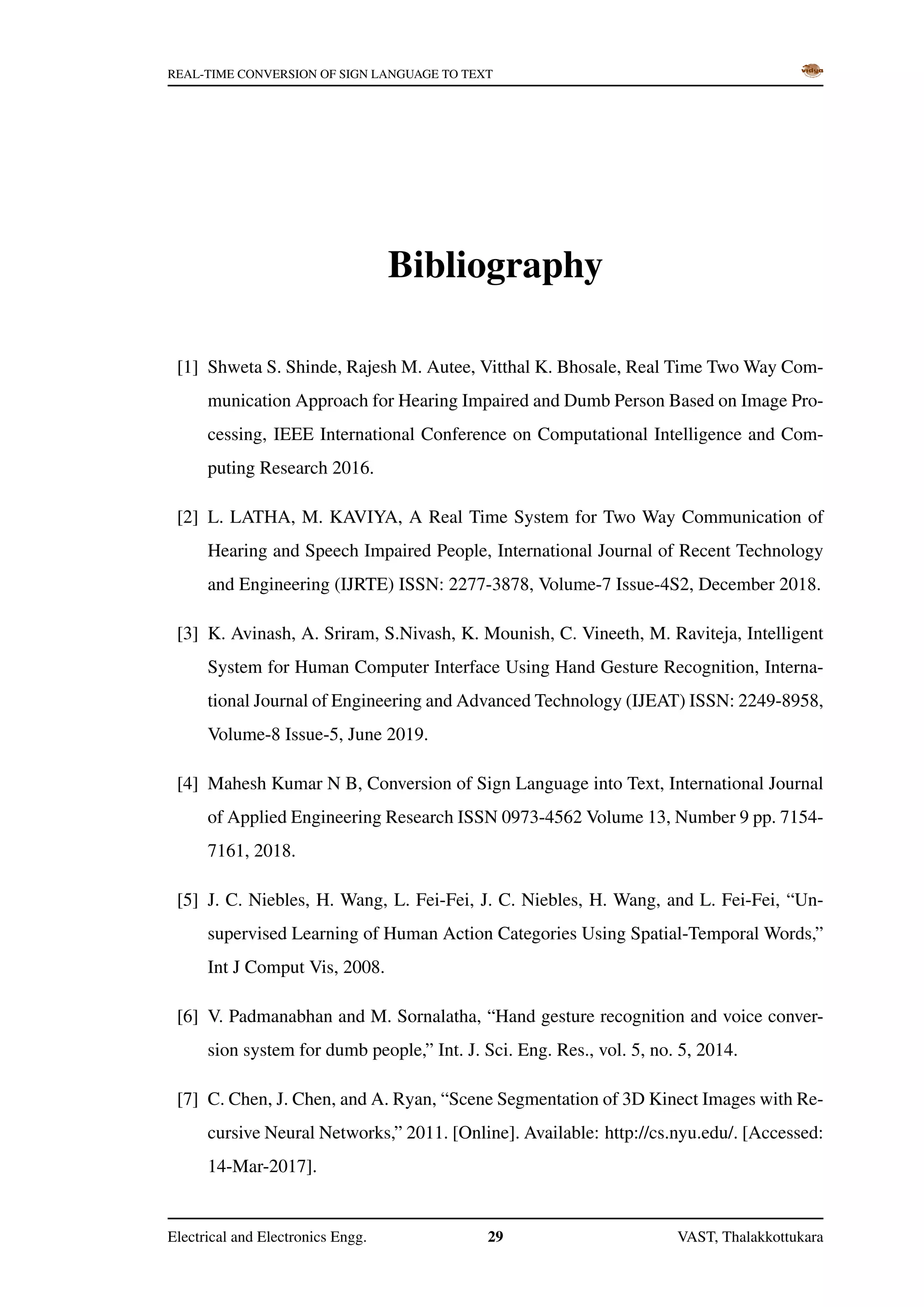 Real time conversion of sign language to text and speech | PDF