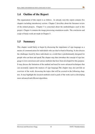 Real time conversion of sign language to text and speech | PDF