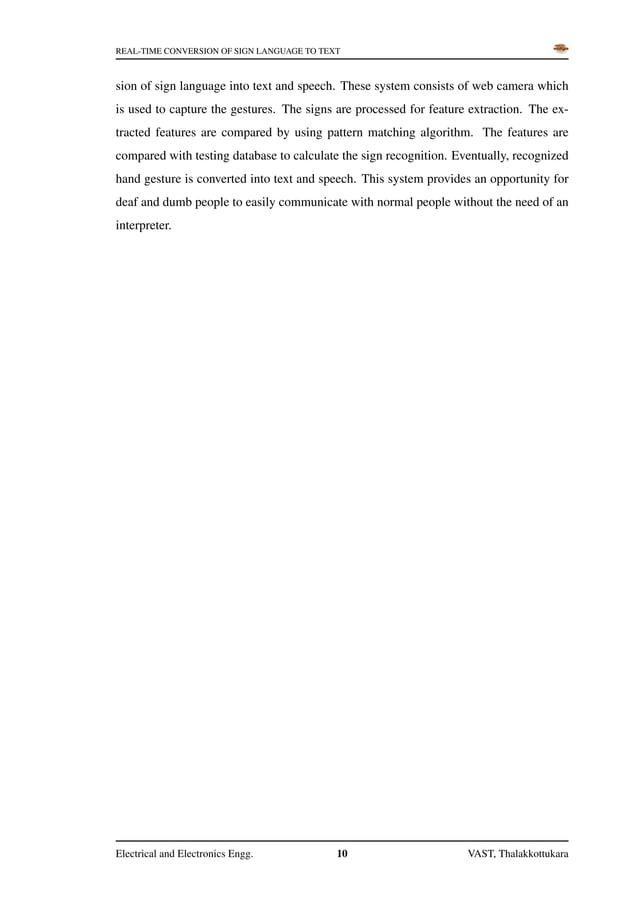 Real time conversion of sign language to text and speech | PDF