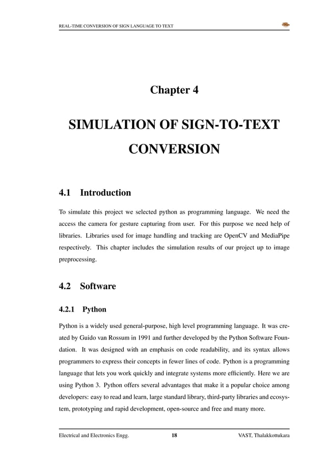 Real time conversion of sign language to text and speech | PDF