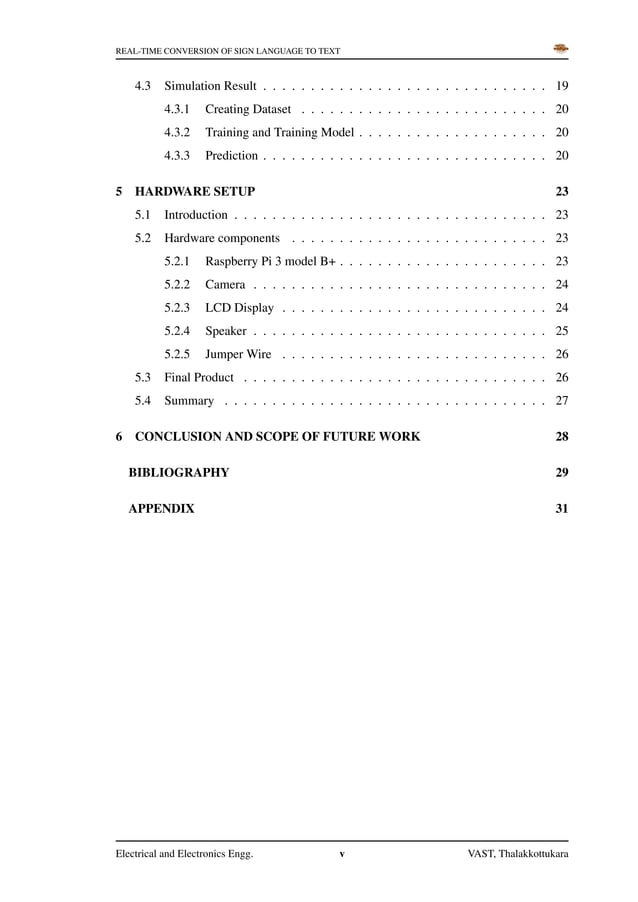 Real time conversion of sign language to text and speech | PDF