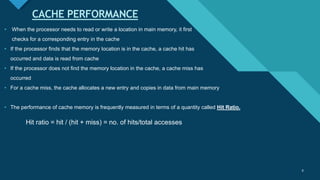 GRP13_CACHE MEMORY ORGANIZATION AND DIFFERENT CACHE MAPPING TECHNIQUES.pptx