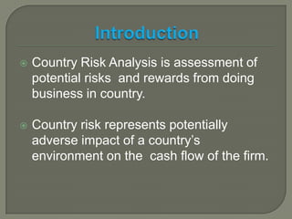 Grp15 country risk analysis | PPTX