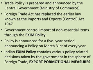 Import and Export policies and procedures | PPTX