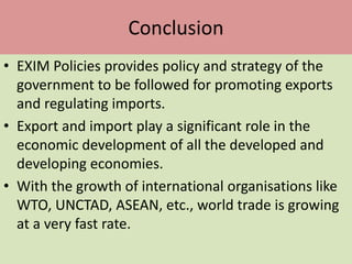 Import and Export policies and procedures | PPTX