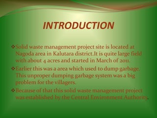 SOLID WASTE MANAGEMENT PROJECT | PPTX