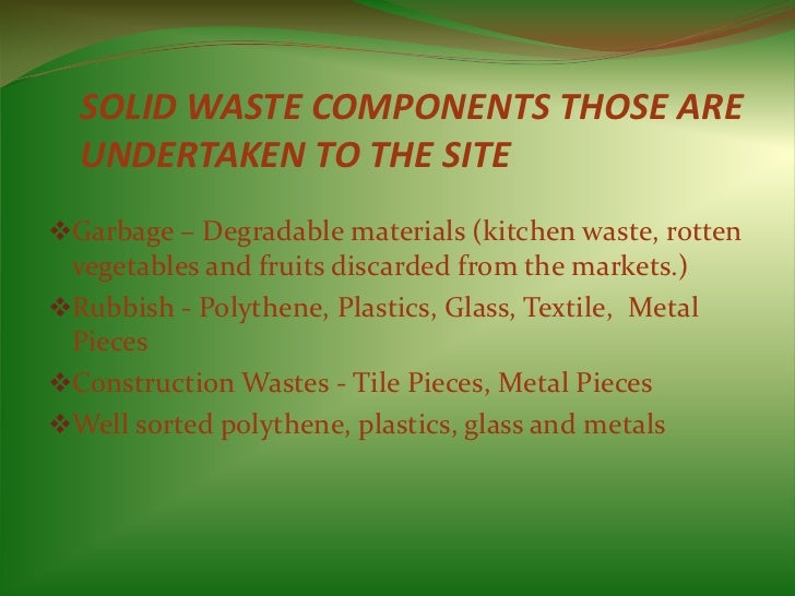 SOLID WASTE MANAGEMENT PROJECT solid-waste-management-project