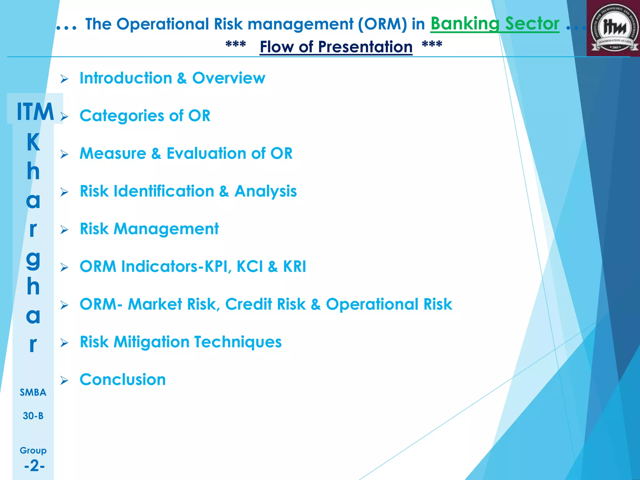 Operation Risk Management in Banking Sector | PPTX