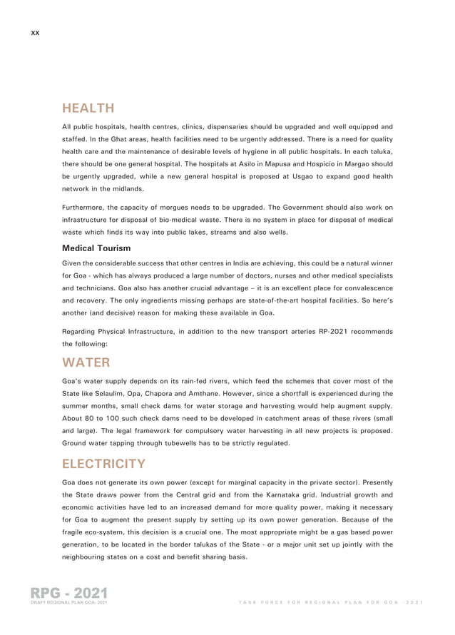 Goa Regional Plan 2021 part 1 | PDF