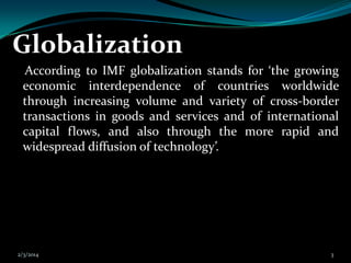 GLOBALIZATION IN INDIA | PPTX