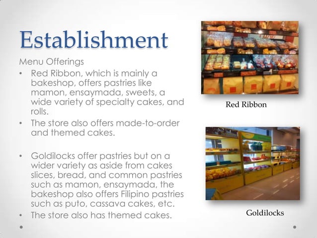 Micromarket Analysis for Goldilocks and Red Ribbon | PPTX | Desserts ...