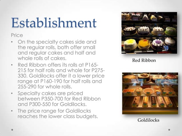 Micromarket Analysis for Goldilocks and Red Ribbon | PPTX | Desserts ...