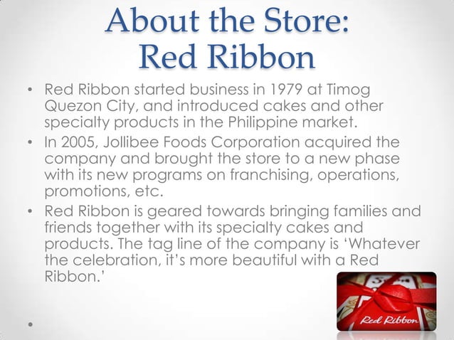 Micromarket Analysis for Goldilocks and Red Ribbon | PPTX | Desserts ...