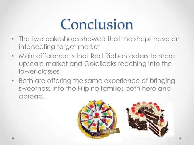 Micromarket Analysis for Goldilocks and Red Ribbon | PPTX | Desserts ...