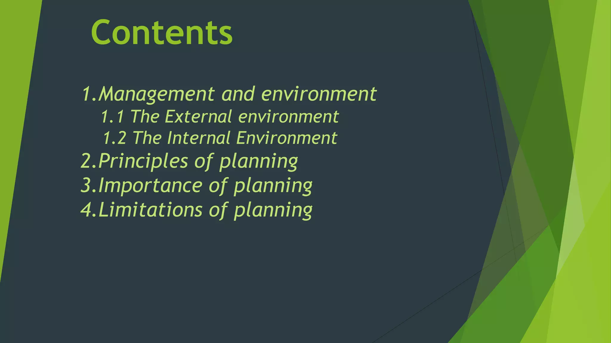 Management and environment | PPTX
