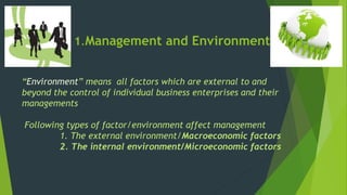 Management and environment | PPTX