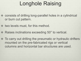Different Raising Techniques in mining | PPTX