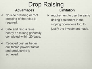 Different Raising Techniques in mining | PPTX