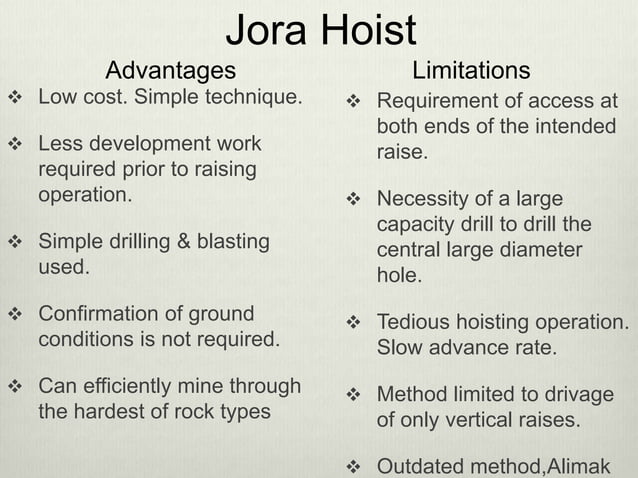 Different Raising Techniques in mining | PPTX | Climbing | Extreme Sports