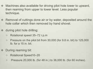 Different Raising Techniques in mining | PPTX