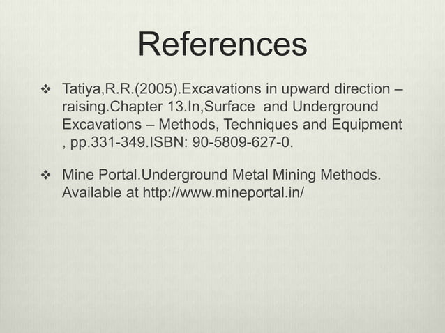 Different Raising Techniques in mining | PPTX | Climbing | Extreme Sports