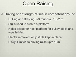 Different Raising Techniques in mining | PPTX