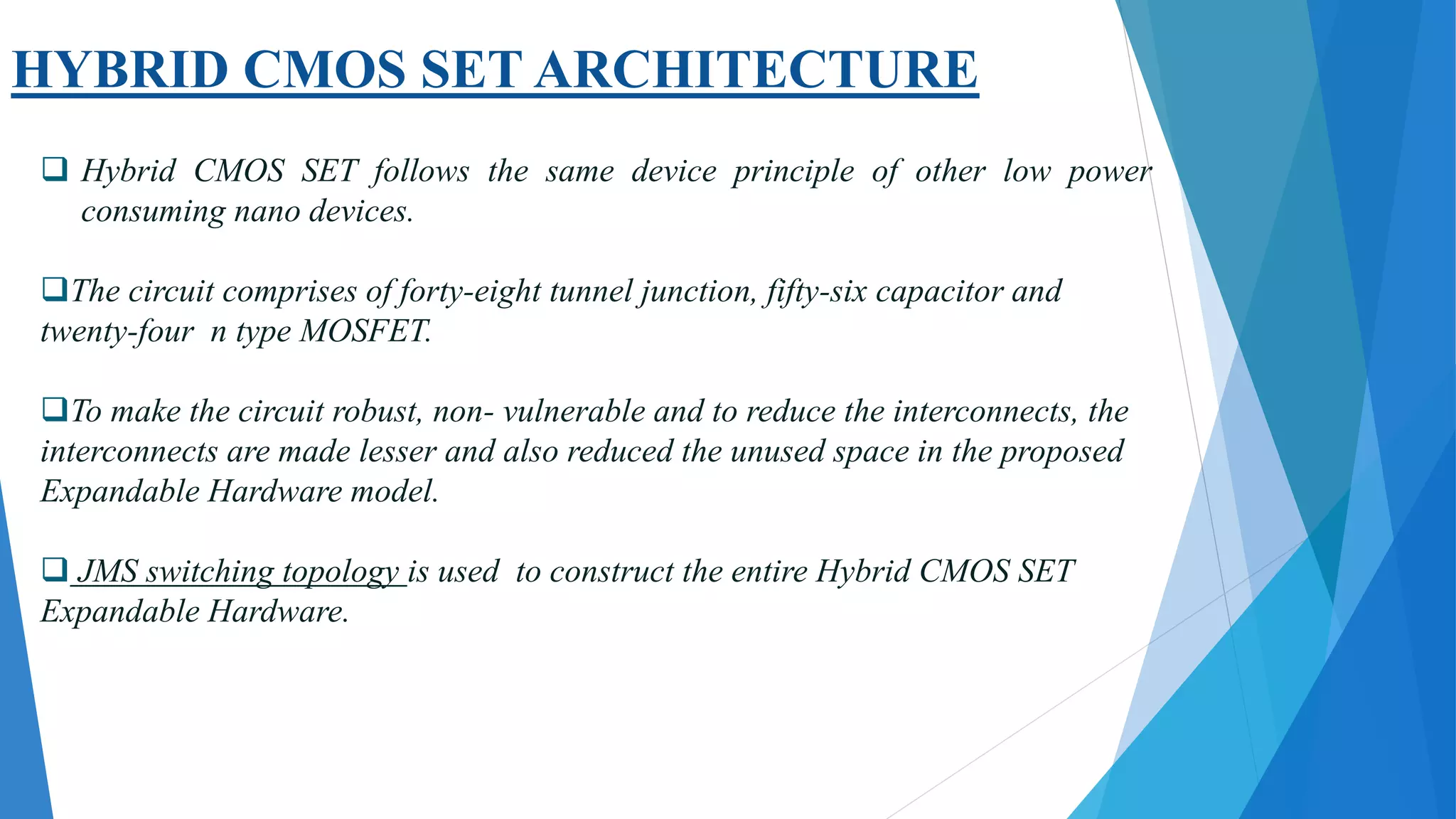 Hybrid CMOS SET based expandable hardware | PPTX