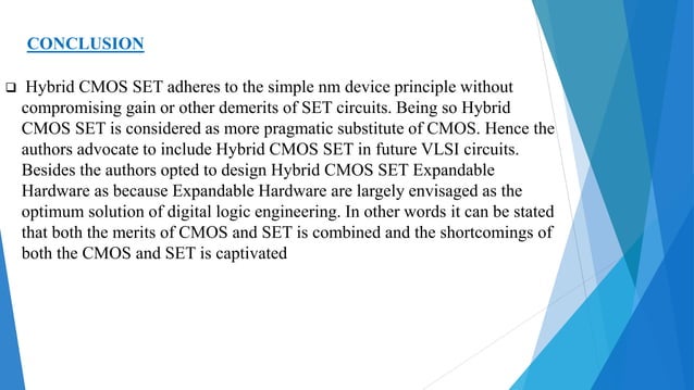 Hybrid CMOS SET based expandable hardware | PPT | Free Download
