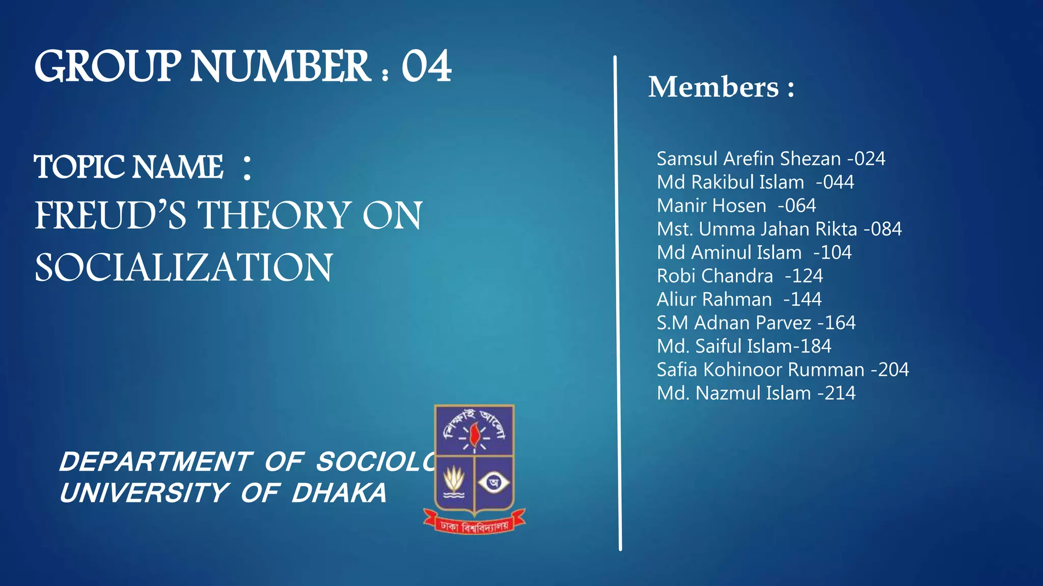 Sigmund Freud Psycho Sexual Theory Ppt