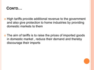 global businee managemetn:tariffs and non tariffs barriers | PPTX