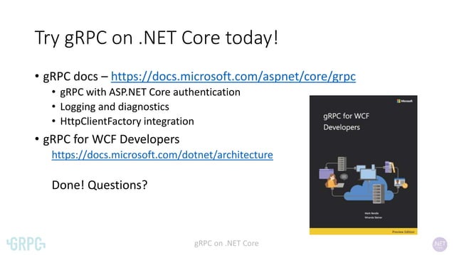 gRPC on .NET Core - NDC Sydney 2019 | PPTX