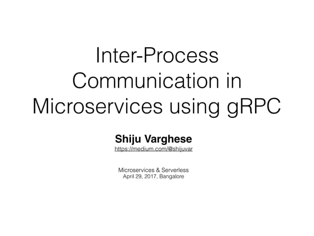 Inter-Process Communication in Microservices using gRPC | PDF | Computer Software and ...